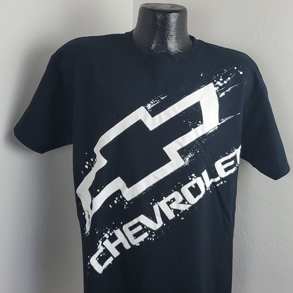 Shevrolet | Shirts | Chevrolet Tshirt Black Logo Front Cotton Size L ...